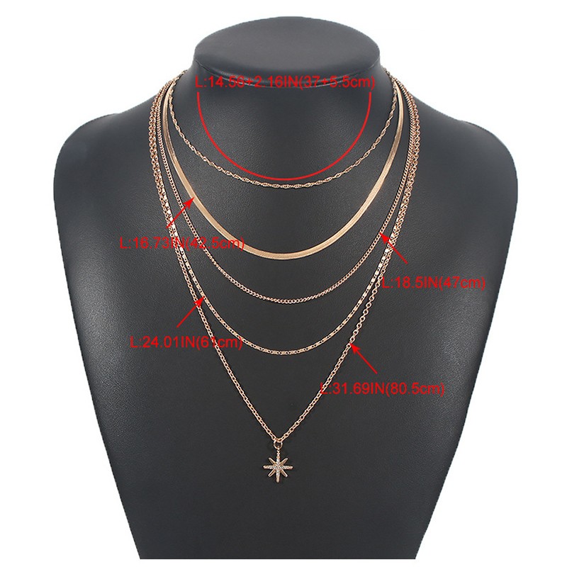 Collier élégant multicouches femme